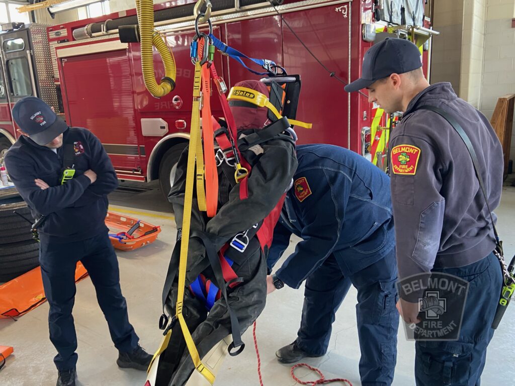 TRAINING ON NEW TECHNICAL RESCUE EQUIPMENT – Belmont Fire Department