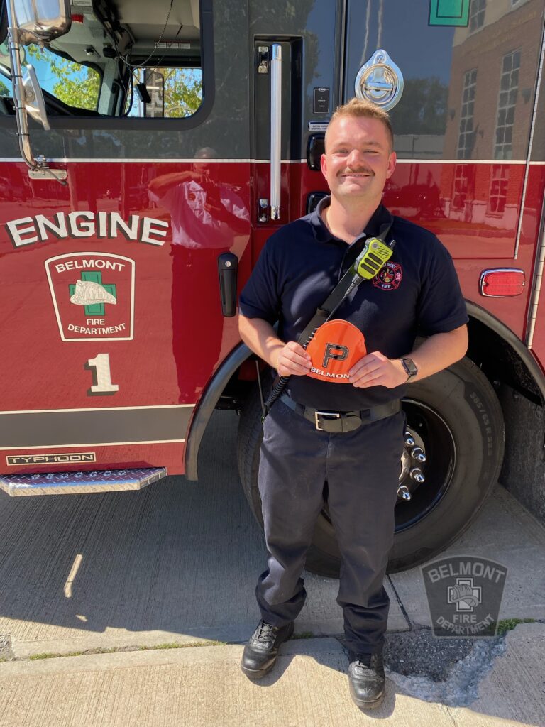FFOPS ISSUED PROBATIONARY HELMET FRONTS – Belmont Fire Department